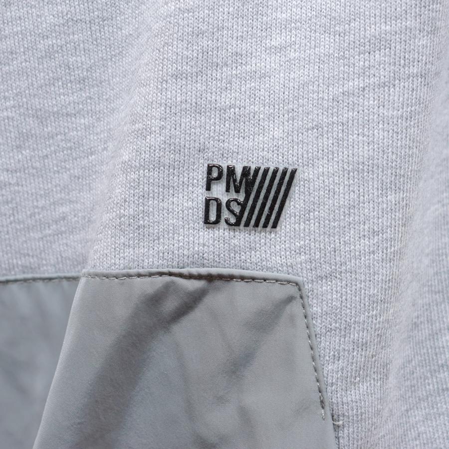 P.M.D.S. 2024春夏 PMDS パーカー KITI 裏毛 スウェット快適 異素材切替 スポーティー イタリア製 ラフ リラックス 30代 40代 メンズ ピーエムディーエス ...