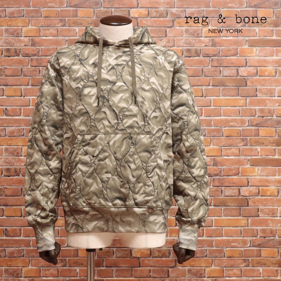 rag & bone 【期間限定ポイント5倍】rag＆bone プルオーバーパーカー MBW21H22196CML キルティング プリント 遊び心 ラグ＆ボーン メンズ インポート : アート ...