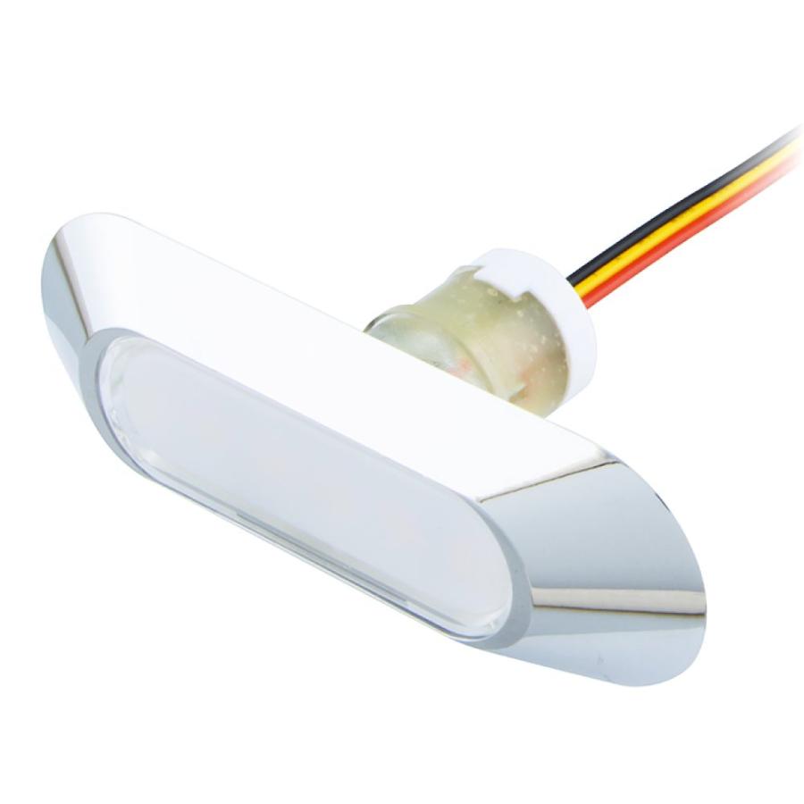 ジェットイノウエ JET LED フラット マーカー ユーロ スタイル 《 Kai 》 楕円型 2WAY ホワイト / アンバー ダブルファンクション 12/24V 502380 : アート ...