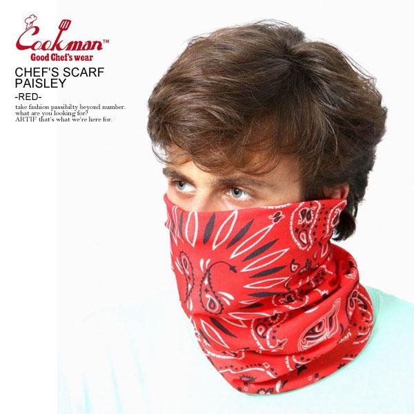 reversal クックマン スカーフ COOKMAN CHEF'S SCARF PAISLEY -RED- : ARTIF - 通販 ...