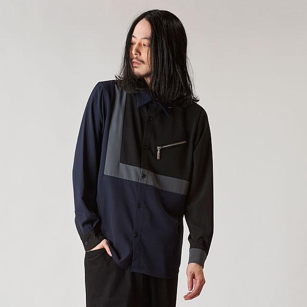 NO ID.（ノーアイディー） SALE セール シャツ マルチクレリックZIP-SH