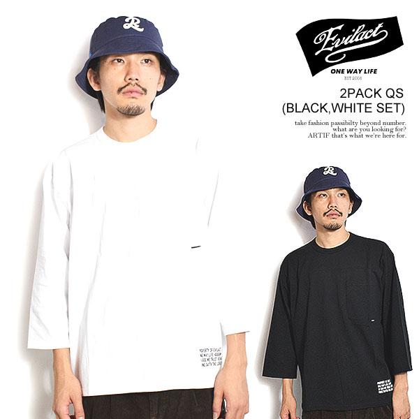 イーブルアクト Tシャツ EVILACT 2PACK QS メンズ 7分袖 パックTシャツ 2枚入り 送料無料 ストリート : ARTIF - 通販 - Yahoo!ショッピング