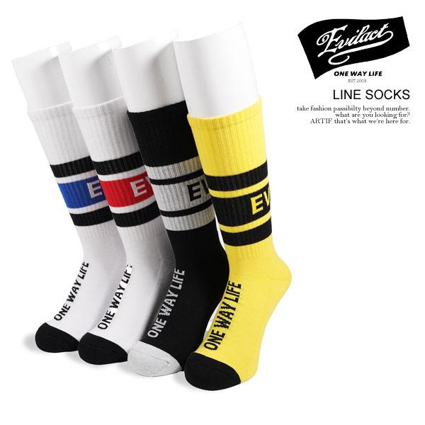 イーブルアクト ソックス EVILACT LINE SOCKS メンズ クルーソックス ラインソックス 靴下 ストリート : ARTIF - 通販 - Yahoo!ショッピング