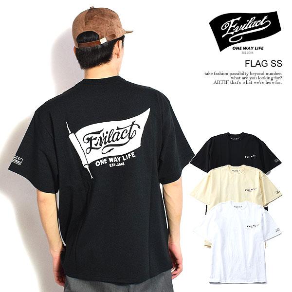 イーブルアクト Tシャツ EVILACT FLAG SS メンズ 半袖 オリジナルボディー バイカー 送料無料 ストリート : ARTIF - 通販 - Yahoo!ショッピング
