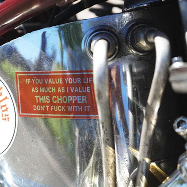 イーブルアクト ステッカー EVILACT DON'T... THIS CHOPPER STICKER -METALLIC MIRROR ...