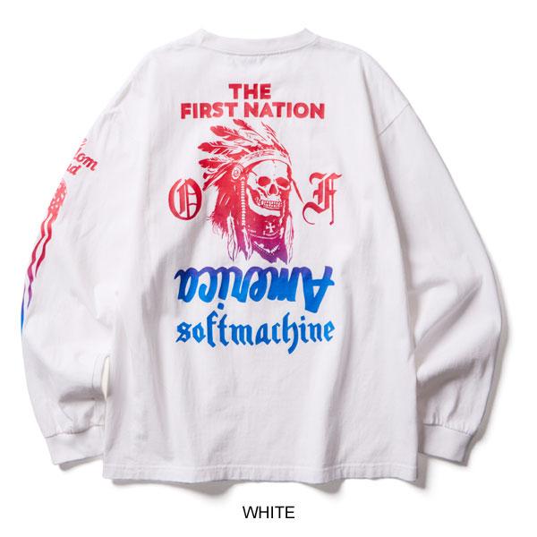 Softmachine 2025 夏 先行予約 8月〜9月入荷予定 ソフトマシーン Tシャツ SOFTMACHINE NATION L/S(L/S T-SHIRTS) 送料無料 キャンセル不可 ...