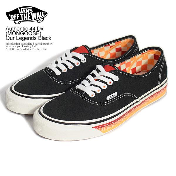 VANS（ヴァンズ） バンズ スニーカー VANS Authentic 44 Dx (MONGOOSE) Our Legends Black ...