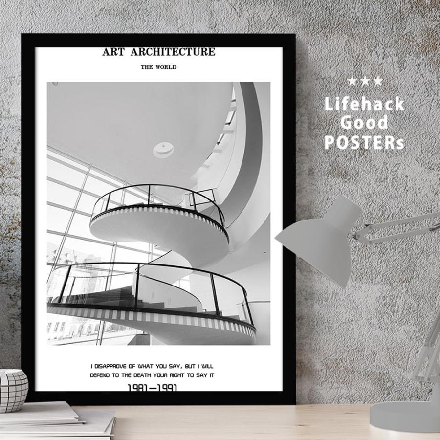 LIFEHACKポスター 建築 建物 選べるサイズ A4 ポスター A3 フレーム アートプリント : 壁面装飾 内装用壁アート ARTLABO - 通販 - Yahoo!ショッピング
