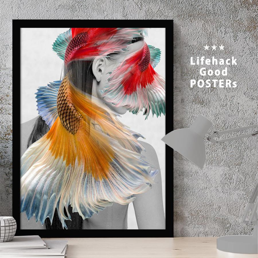 LIFEHACKポスター 女性 選べるサイズ A4 ポスター A3 フレーム アートプリント :powom51:壁面装飾 内装用壁アート ARTLABO - 通販 - Yahoo!ショッピング