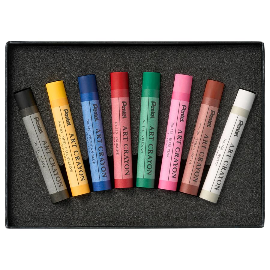 ぺんてる（Pentel） [ メール便可 ] アートクレヨン 8色入 PTAC-8 【 ART CRAYON Pentel あーとくれよん ...