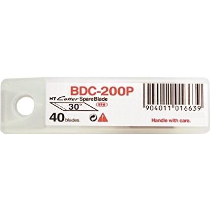 NT Cutter [ メール便可 ] NTデザインナイフ 替刃 BDC-200P 刃角30度 40枚 【 カッター 切り絵 】 : 画材 ...