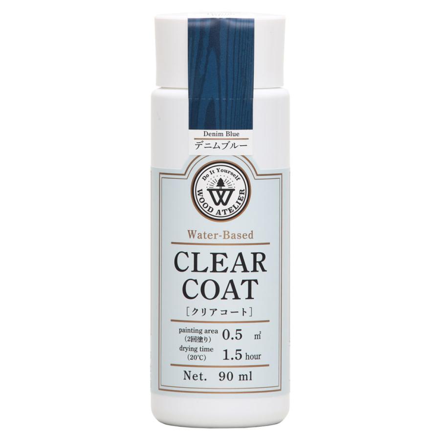 Washin Paint 和信ペイント クリアコート 90mL CC-07 デニムブルー ウッドアトリエ 水性ウレタンニス : 画材 ...