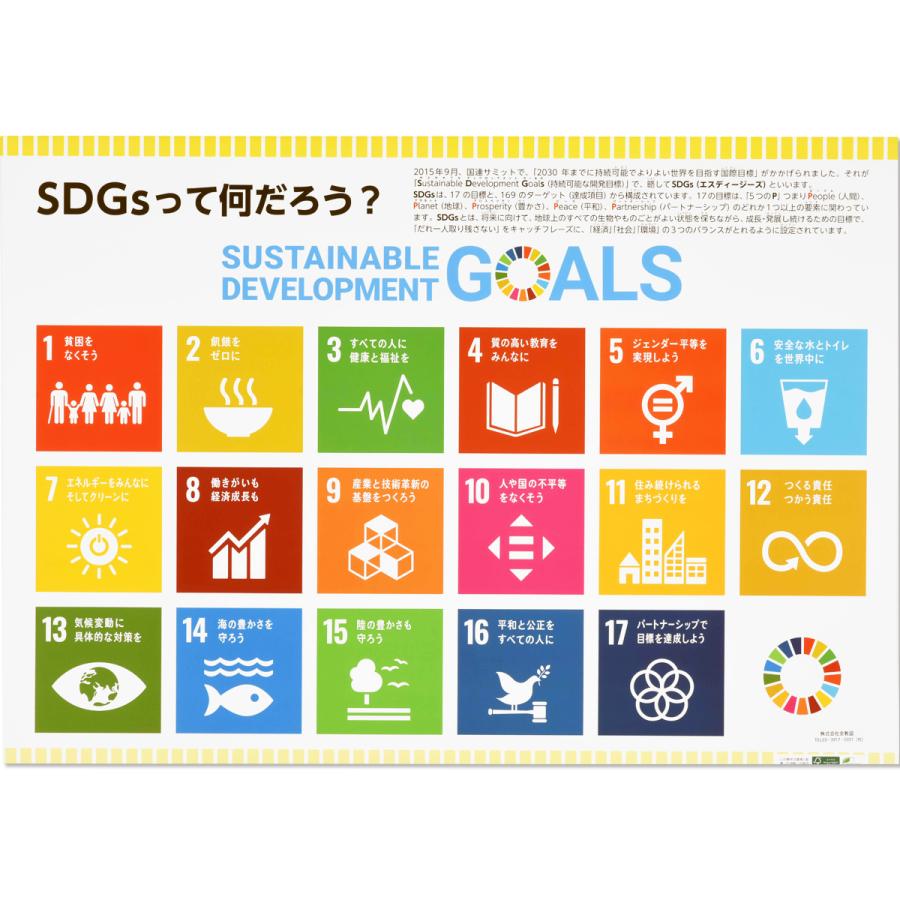 SDGsって何だろう？ ポスター版 1セット 5枚組 B2サイズ 515×728mm SDGs ポスター B2 : 画材・ものづくりのアートロコ - 通販 - Yahoo!ショッピング