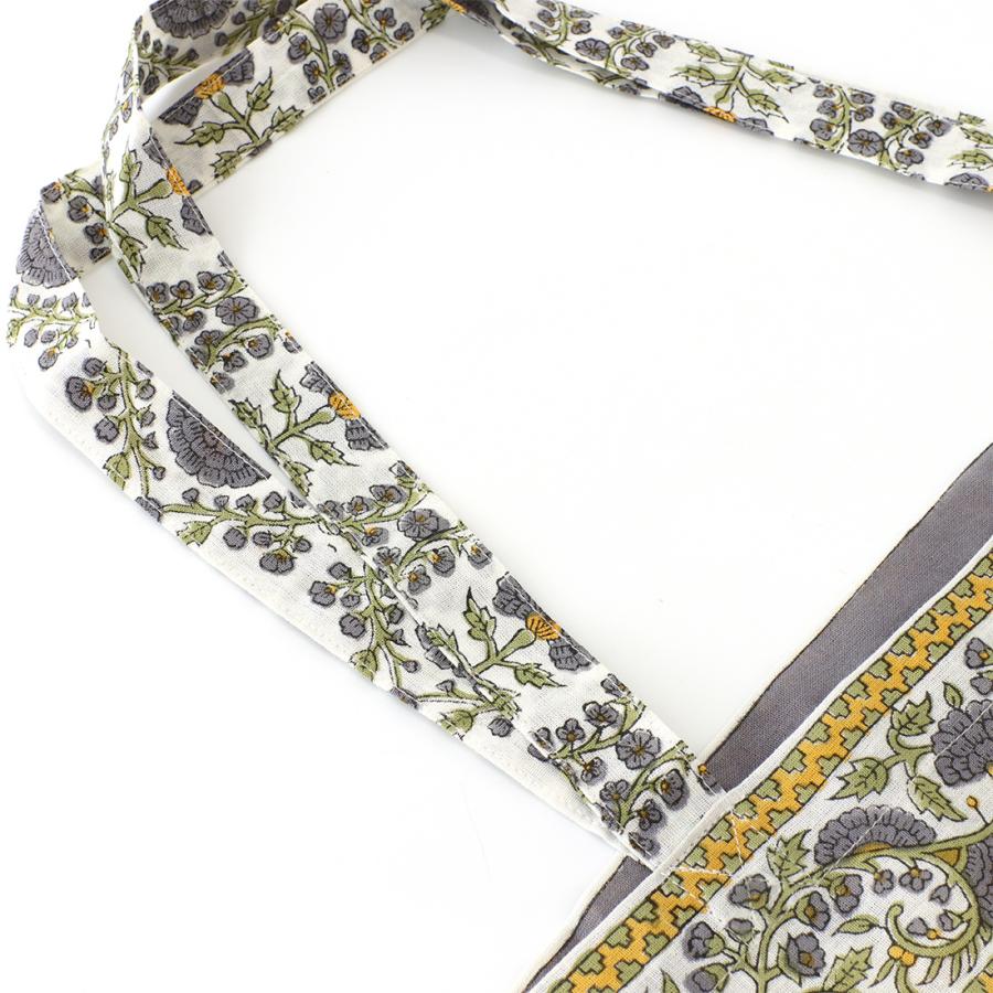 エコポケッタブルバッグ ブロックプリント タングルグリーン 花柄フラワー インド アジアン エスニック ecobag-4 : ギャラリー蓮華 - 通販 - Yahoo!ショッピング