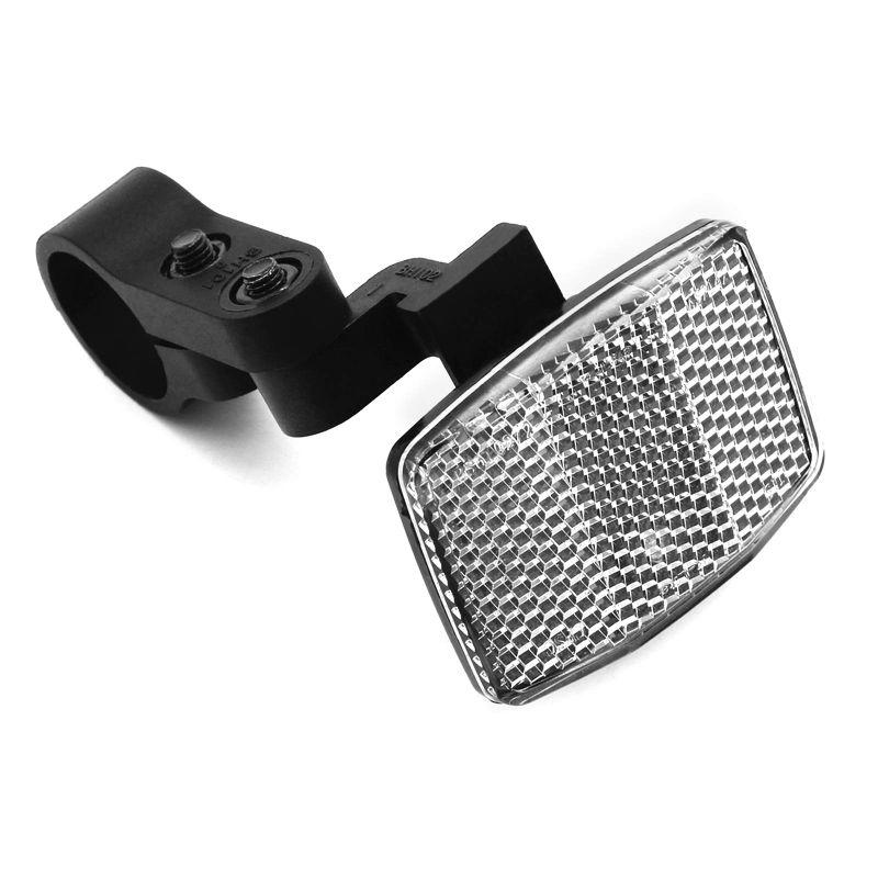 MFC PRO IS規格 自転車汎用 調節可能 フロント ハンドル用 ホワイト リフレクター ブラケット付き 反射 (前 #ホワイト ...