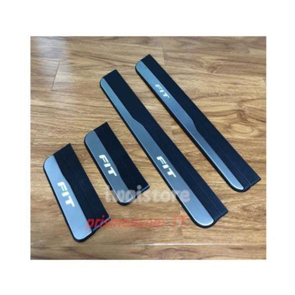 HONDA ホンダ フィット GK3 GK4 GK5 GK6 FIT 専用設計 LEDステンレス スカッフプレート ステップガード 内装 ...