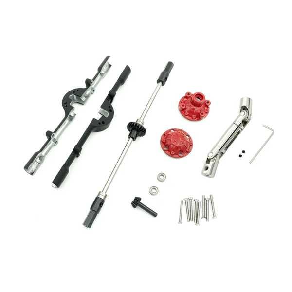 金属ギアリアアクスルハウジングとドライブシャフトdiy wpl 1 D12 C14 C24 C24-1 B14 B24 B36ミニトラックアップグレード変更された部分 : ARUCUS ...