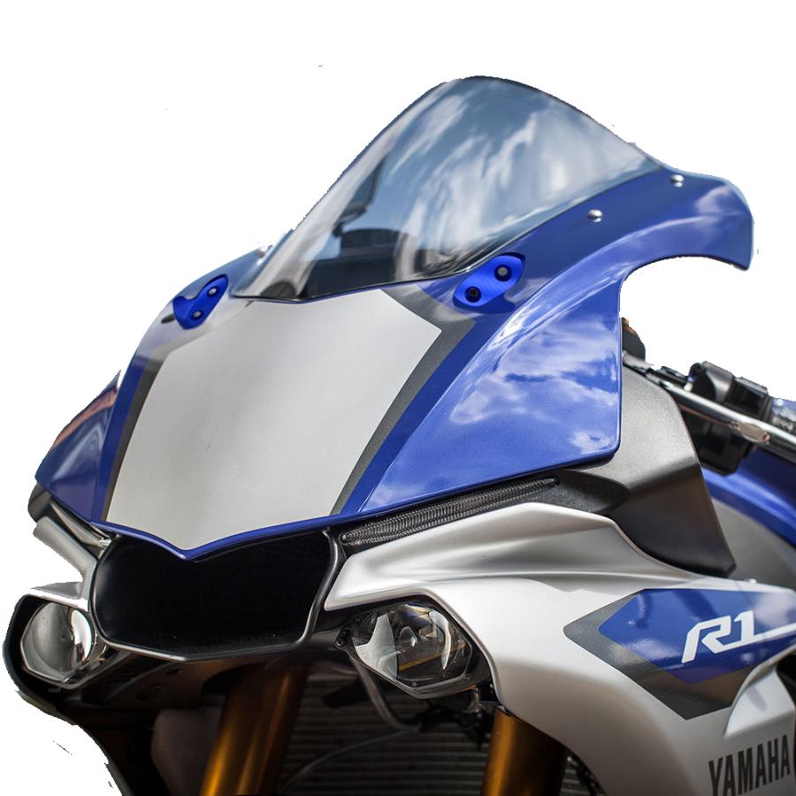 YAMAHA ヤマハ YZF-R1 YZF-R1M 2015-2019 用 ミラー ホール カバー フロントガラス エリミネーター キャップ チタン : qc158bb83b6 ...