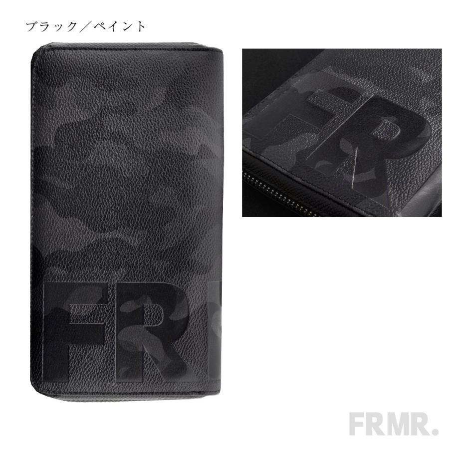 FRMR ロングウォレット 長財布 メンズ ブランド ラウンドファスナー カモフラ ブラック レザー 迷彩 : frmr01 : セレクト ...