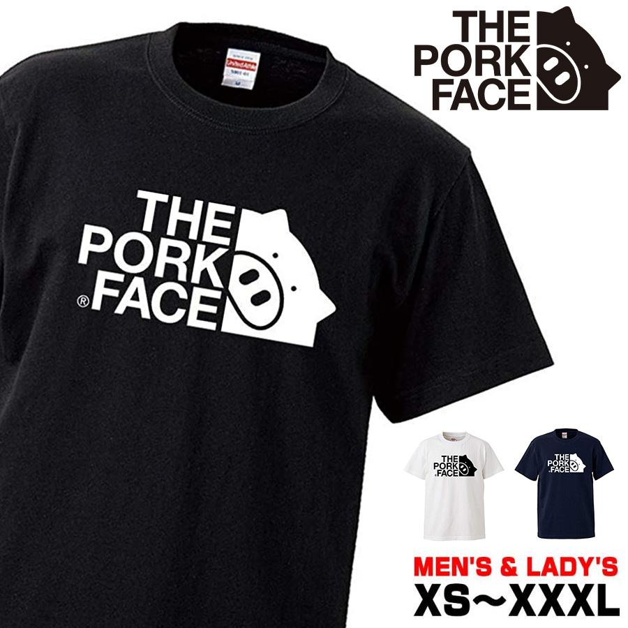 THE PORK FACE ポークフェイス Tシャツ メンズ レディース 半袖 おしゃれ ブラック ホワイト ネイビー ポーク フェイス ...