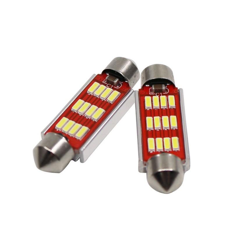 T10 LED バルブ led 16 31mm レッド 4014チップ 10-12灯 36mm 39mm 41mm 2個 ナンバー灯 ルームランプ バックランプ :T10-no16 ...