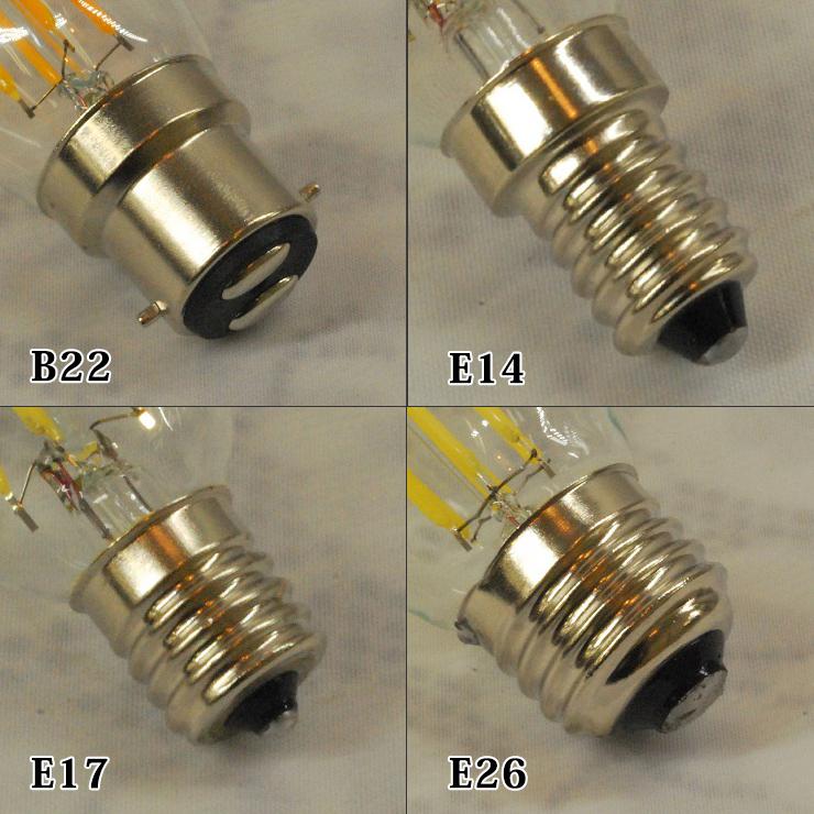 LED電球c35シャンデリア球調光密閉器具対応口金B22 E14 E17 E26透明ガラス2200k 2700k安全安心FCC ETL RoHS CE PSE認証設計寿命40000h2年保証 ...