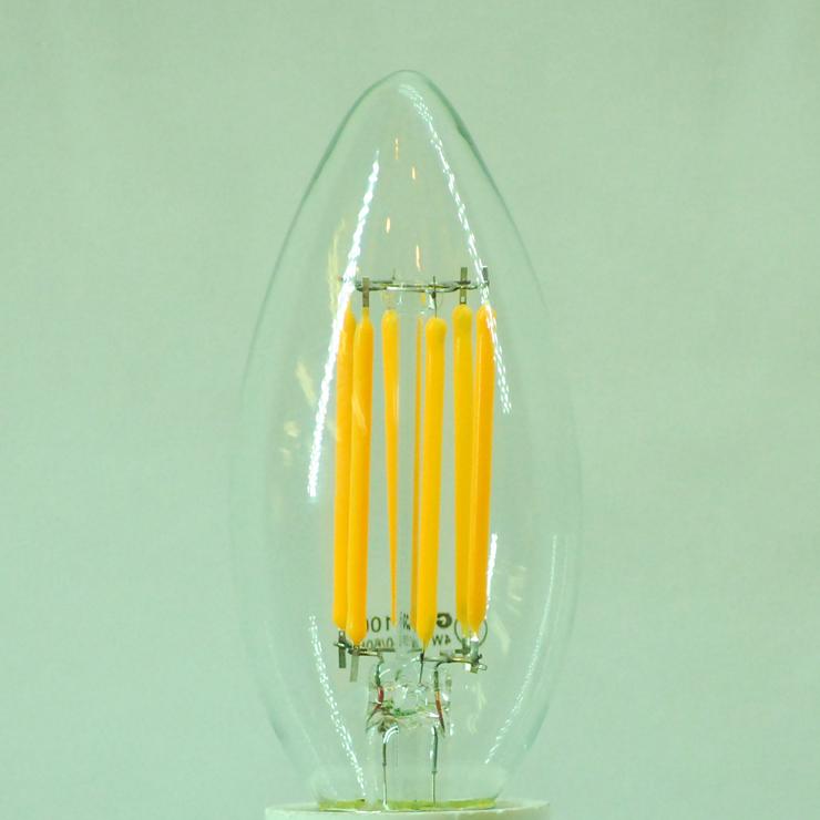 LED電球c35シャンデリア球調光密閉器具対応口金B22 E14 E17 E26透明ガラス2200k 2700k安全安心FCC ETL RoHS CE PSE認証設計寿命40000h2年保証 ...