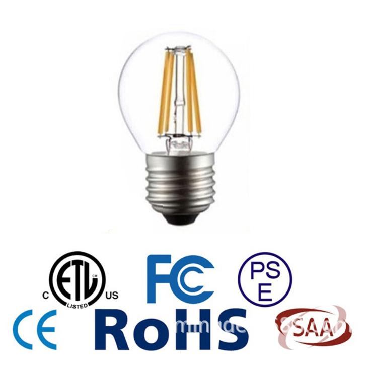 LED電球調光器密閉器具対応つや消しガラスボール球G45型口金B22 E14 E17 E26安全安心FCC ETL RoHS CE PSE認証設計寿命40000h2年間保証 : g45f ...