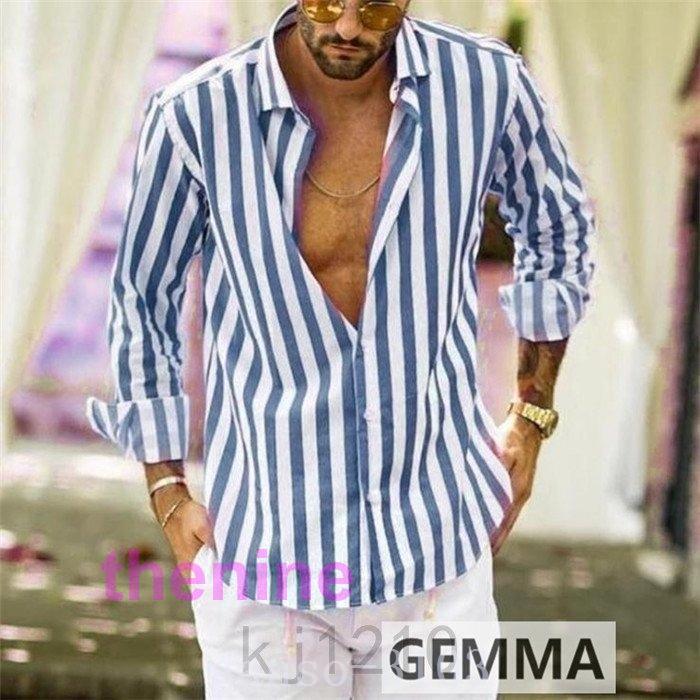 シャツメンズトップス長袖シャツおしゃれストライプシャツ縞模様縦縞メンズシャツカジュアル秋新作秋物通勤M?4XL : Thenine - 通販 - Yahoo!ショッピング