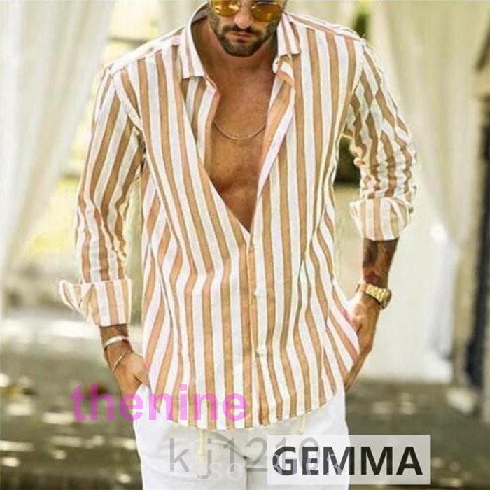 シャツメンズトップス長袖シャツおしゃれストライプシャツ縞模様縦縞メンズシャツカジュアル秋新作秋物通勤M?4XL : Thenine - 通販 - Yahoo!ショッピング