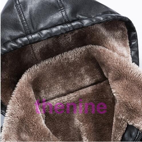 レザージャケット メンズ ライダースジャケット 革ジャン 裏ボア 厚手