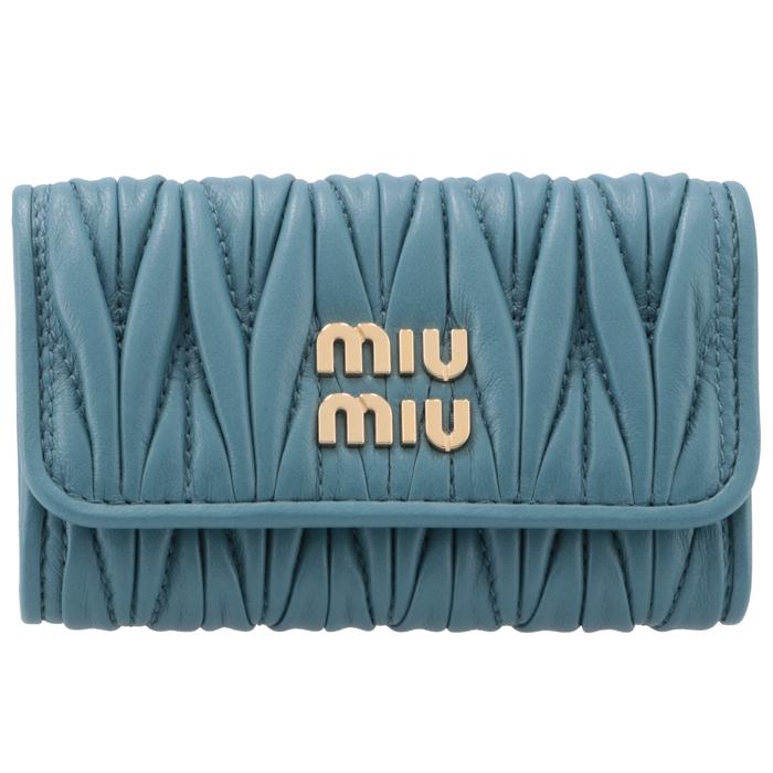 miu ミュウミュウ MIU キーケース 6連 マテラッセ 三つ折り miu ミュウミュウ MIU キーケース 6連 マテラッセ 三つ折り