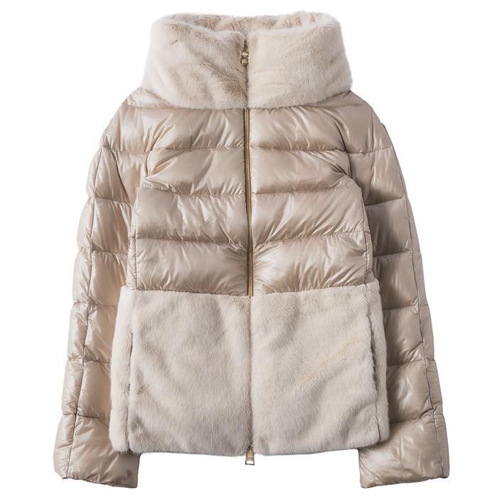 HERNO ヘルノ ダウンコート ジャケット エコファー 38size HERNO ヘルノ ダウンコート ジャケット エコファー 38size