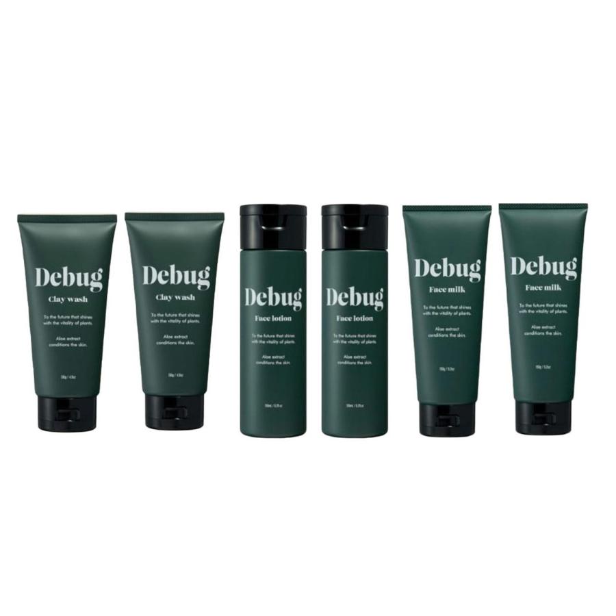 【3種類×各2個セット】（定価12382円分）Debug/デバッグ 男性用 泥洗顔（130g）＋化粧水(150ml)＋乳液(150g) 新品 : 1086 : ASAHIART - 通販 ...