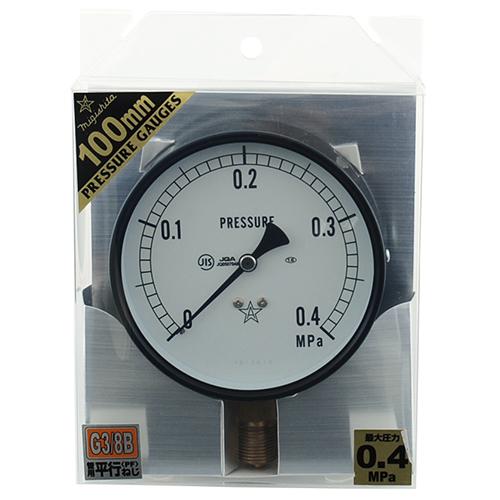 藤原産業 右下精器 汎用圧力計A100・G3/8 S-41・0.4MPA : アサヒペンストア - 通販 - Yahoo!ショッピング