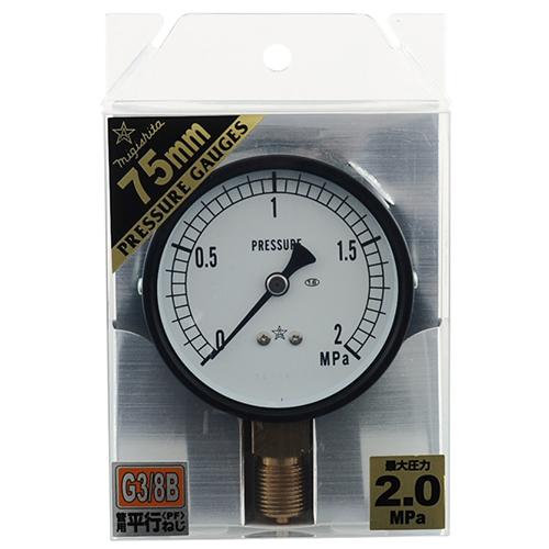 藤原産業 右下精器 汎用圧力計A75・G3/8 S-31・2.0MPA : アサヒペンストア - 通販 - Yahoo!ショッピング