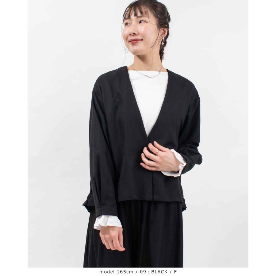 blue willow ブルーウィロー コットンレーヨンノーカラージャケット 01FSP17007 レディース オケージョン セットアップ 入学式 卒業式 20代 30代 40代 50代 ...