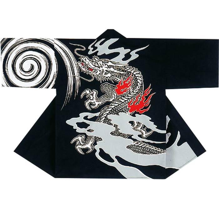 法被 半纏 黒 龍 はっぴ ハッピ 祭 メンズ レディース （m若6225） よさこい まつり 祭り 大人 袢纏 1点までメール便可 : 浅草 ...