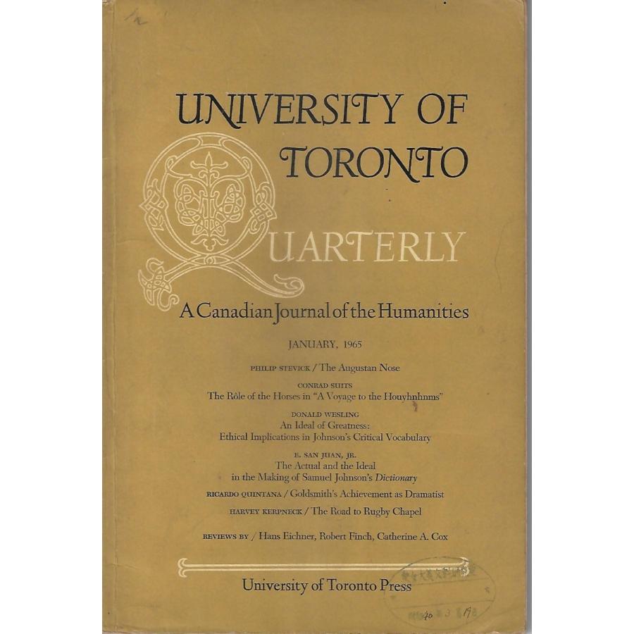 University of Toronto quarterly : a Canadian journal the humanities ...