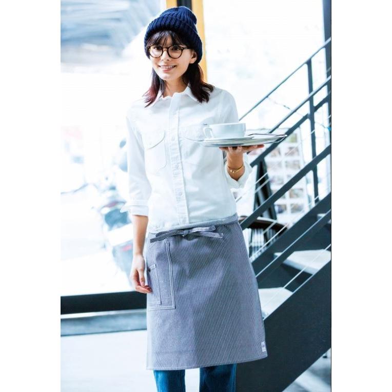 Lee（リー） エプロン デニムエプロン ミドルエプロン デニム ダブルポケット 無地 ワークエプロン カフェエプロン : Asashin ...