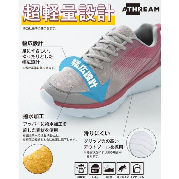 ATHREAM アスリーム レディース 超軽量撥水ランニングシューズ 幅広4E/滑りにくい 873301ベージュ : 靴の通販総合オンラインASBee - 通販 - Yahoo!ショッピング