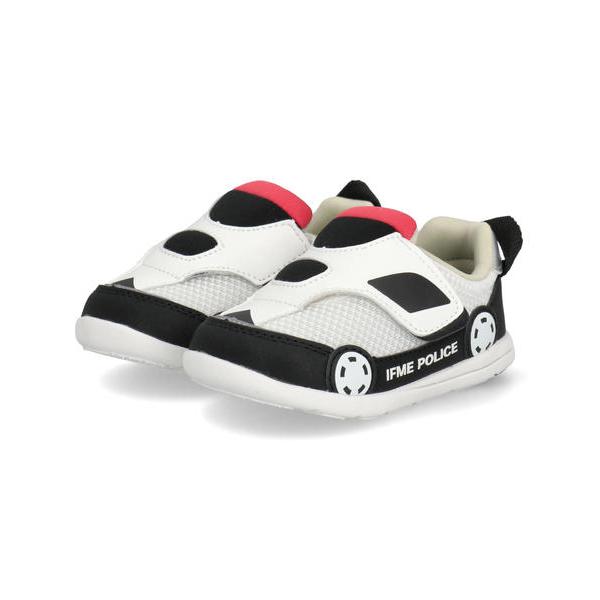 IFME イフミー IFME×はたらくのりもの ベビーシューズ【パトカー】軽量 patto パット 子供靴 簡単に履ける ワンベルト キッズスニーカー 20-5803 ホワイト : 靴の通販 ...