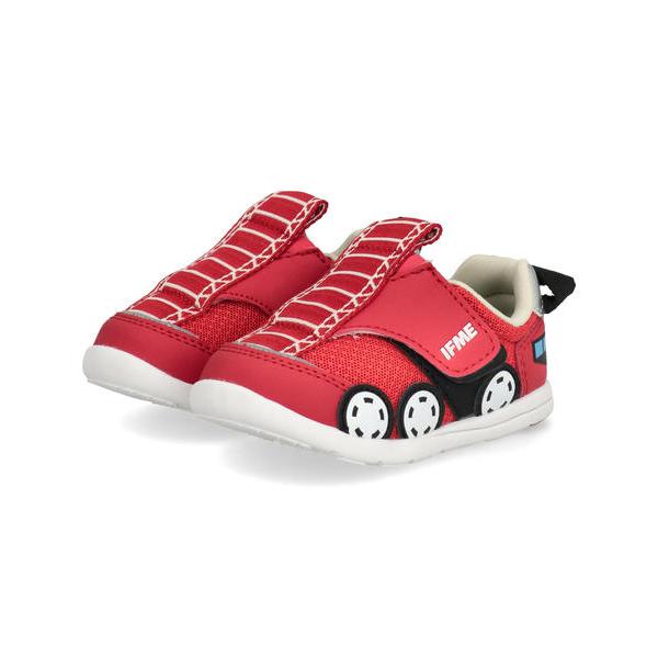 IFME イフミー IFME×はたらくのりもの ベビーシューズ【ハシゴ消防車】軽量 patto パット 子供靴 簡単に履ける ワンベルト キッズスニーカー 20-5803 レッド : 靴の通販 ...