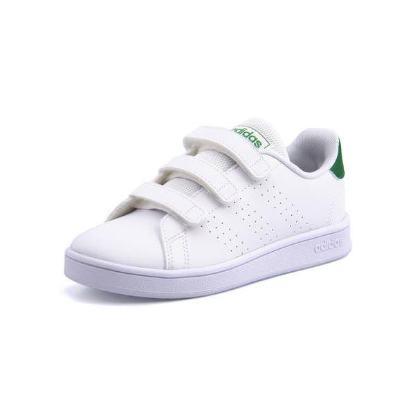 adidas アディダス ADVANCOURT C キッズスニーカー アドバンコートC EF0223 ランニングホワイト グリーン グレー ...