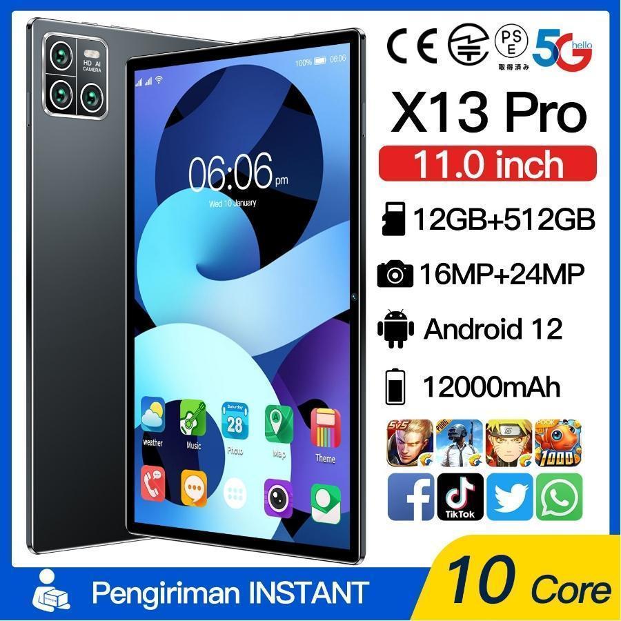 2023年最新 X13 PRO タブレット 本体 11インチ Android 12 Wi-Fiモデル 通話対応 1920*1200IPS液晶 ...