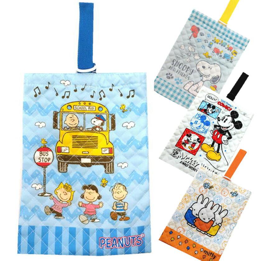 キャラクター キルト シューズバッグ シューズケース 上靴入れ ディズニー ミッキーマウス スヌーピー ミッフィー 上靴袋 : ashop01 - 通販 - Yahoo!ショッピング