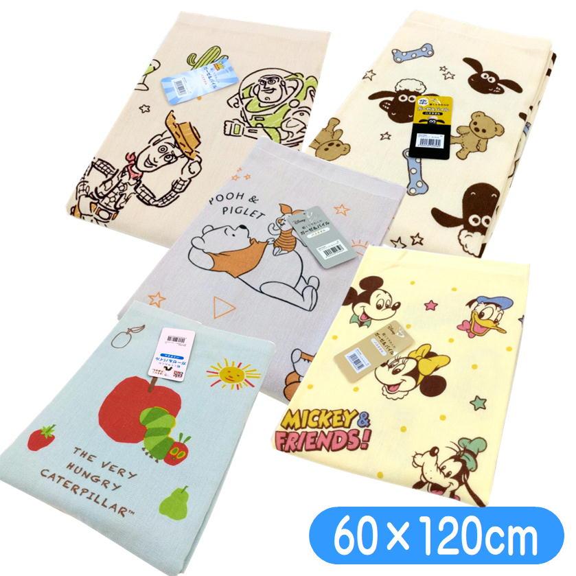 Disney バスタオル ガーゼ パイル ディズニー キャラクター グッドラック ミッキー＆フレンズ トイストーリー プーさん はらぺこ ...