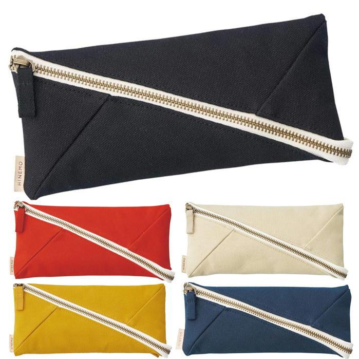 LIHIT LAB. リヒトラブ HINEMO ワイドオープン ペンポーチ L A7901 ペンケース 小物入れ 国産帆布使用 ...