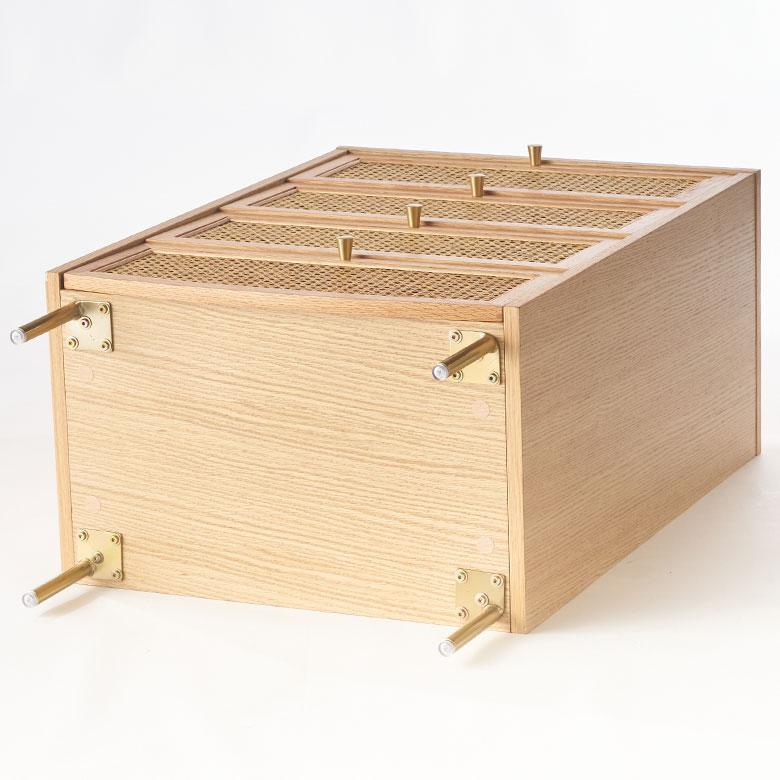 ラタン チェスト 木製 幅60cm 収納 4段 ウォールナット 収納棚 引き出し 脚付き サイドチェスト 衣類 おしゃれ 北欧 リゾート 家具 ...