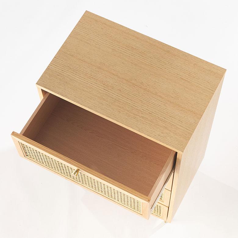 ラタン チェスト 木製 幅60cm 収納 4段 ウォールナット 収納棚 引き出し 脚付き サイドチェスト 衣類 おしゃれ 北欧 リゾート 家具 ...